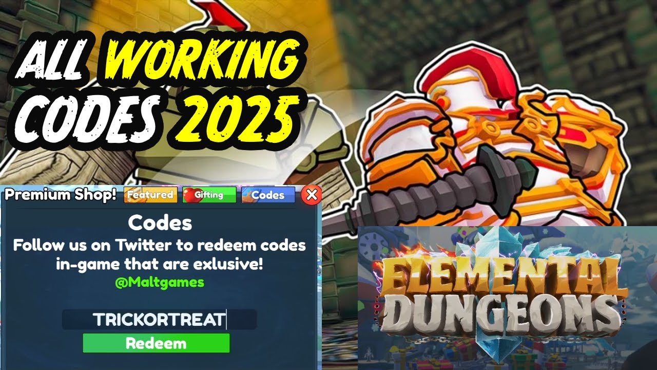 Elemental Dungeons codes March 2025 ⚠️New⚠️ ALL WORKING Codes Roblox Elemental Dungeons 2025 ...