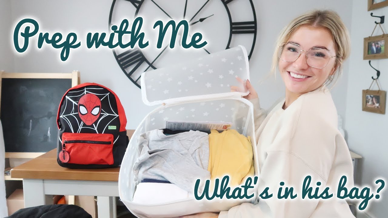 PRE SCHOOL PREP WITH ME | WHAT'S IN MY SON'S PRE SCHOOL BAG | ellie ...