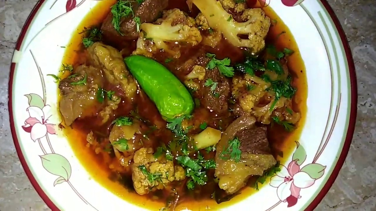 Gobi Gosht Recipe | Beef And Cauliflower Curry | How To Make Gobhi ...