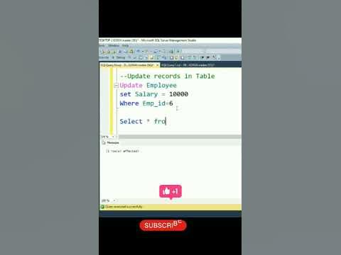 Update Query in SQL #sql #sqlserver #youtubeshorts #shorts - YouTube