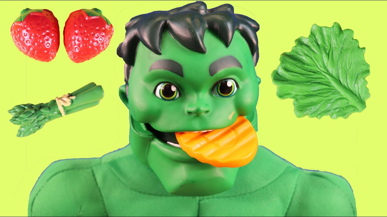 Hulk Eats Fruits And Vegetables | Learning Healthy Eating Habits - YouTube