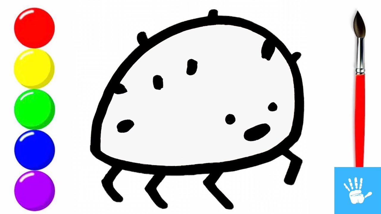 How To Draw a Cute Flea | Bolalar uchun burga rasm chizish | нарисовать ...