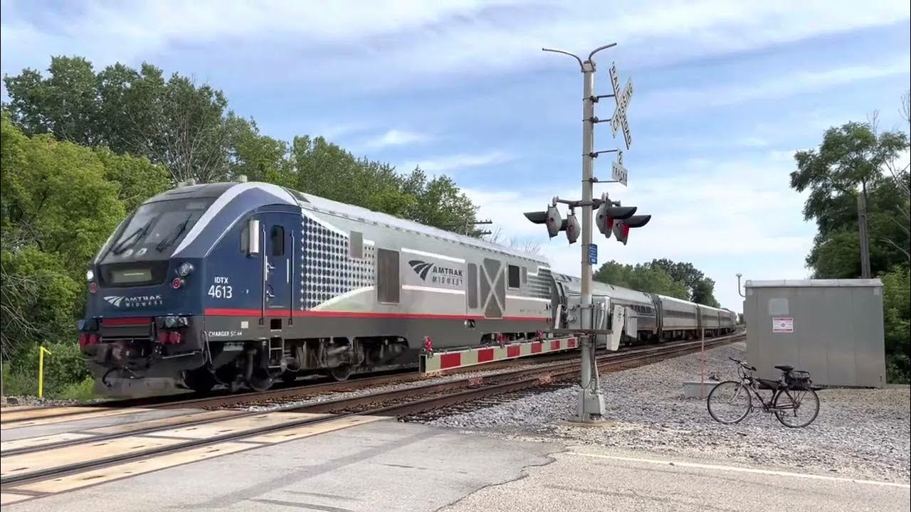 Amtrak Empire Builder #7, Hiawatha #337, EB#8, August 28, 2022, milepost 71.2. - YouTube