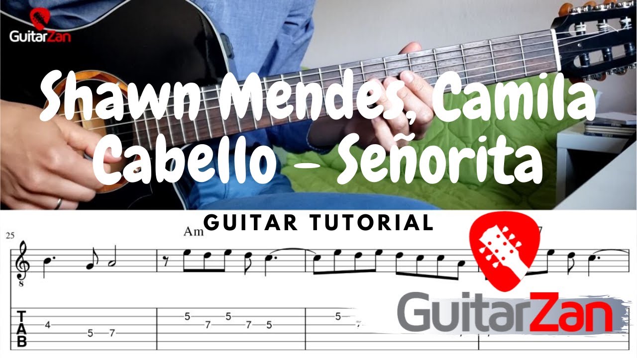 Camila Cabello, Shawn Mendes - Señorita, easy guitar tutorial, guitar ...