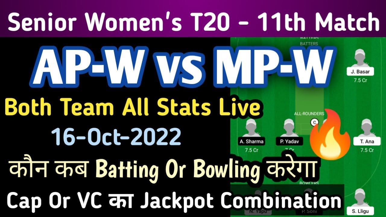 AP-W vs MP-W Dream11 Team, Ap W vs Mp W Dream11 Prediction | Ap-w vs Mp ...