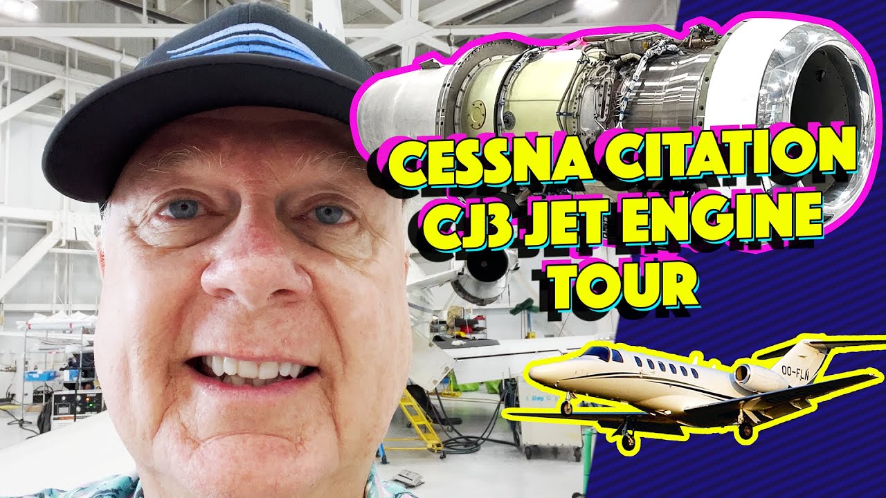 Tour a Citation CJ3 Williams FJ44-3A Engine Tour at Cessna Service ...