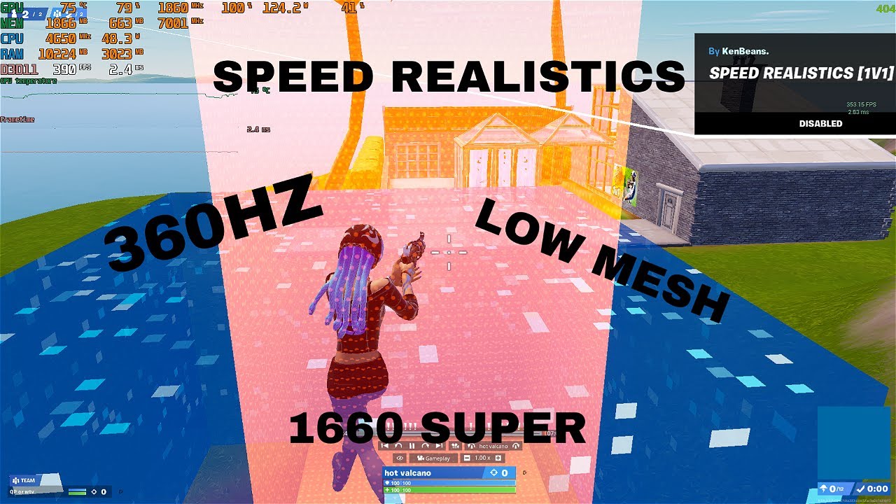 |1V1 SPEED REALISTICS| Fortnite performance mode low settings |5600x ...