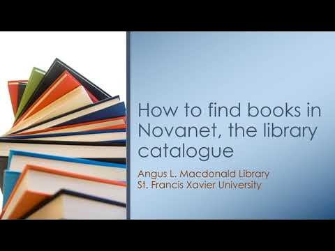 How to find books in Novanet - YouTube
