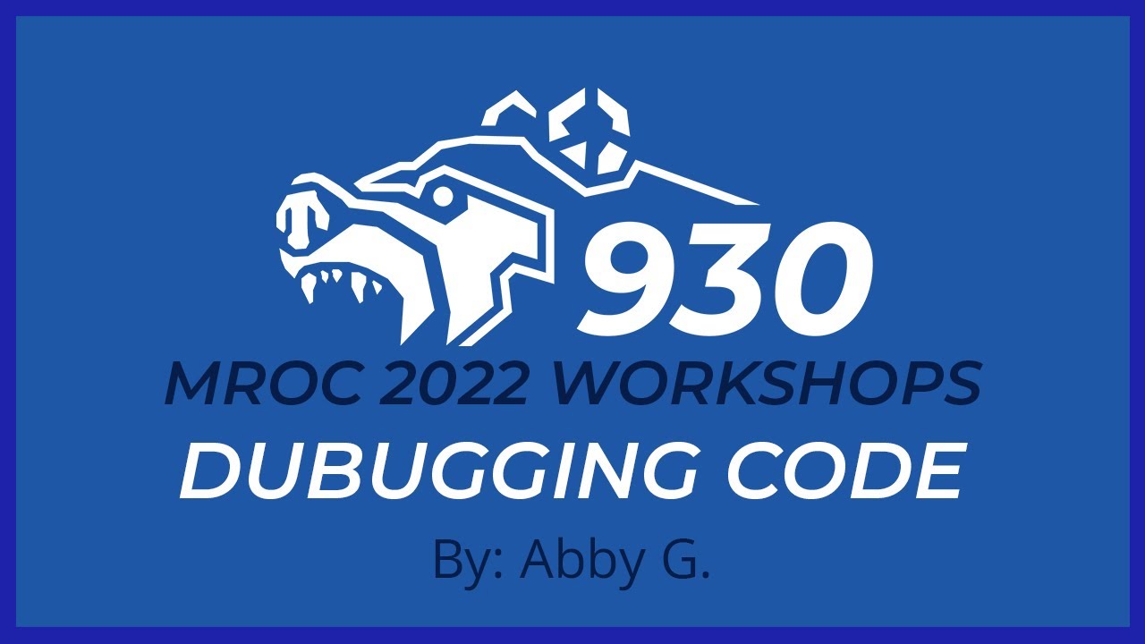 Code Debugging - 2022 MROC Workshop - YouTube
