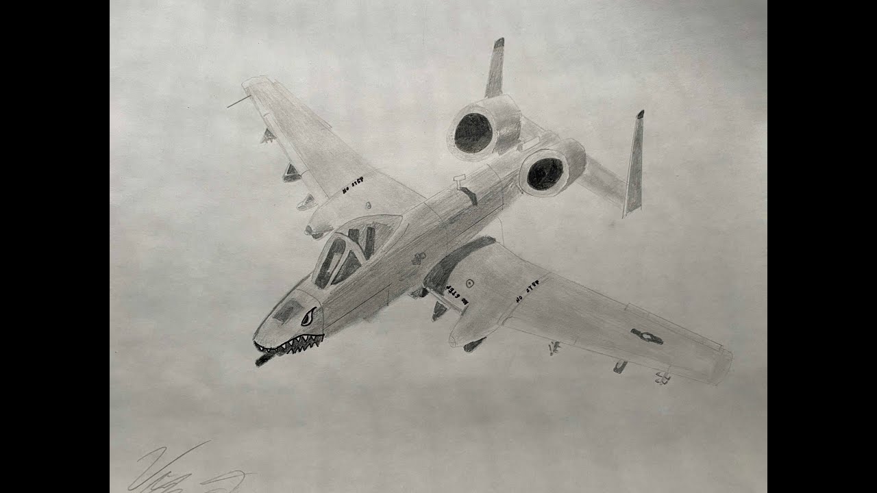 A-10 Warthog | Timelapse Drawing - YouTube