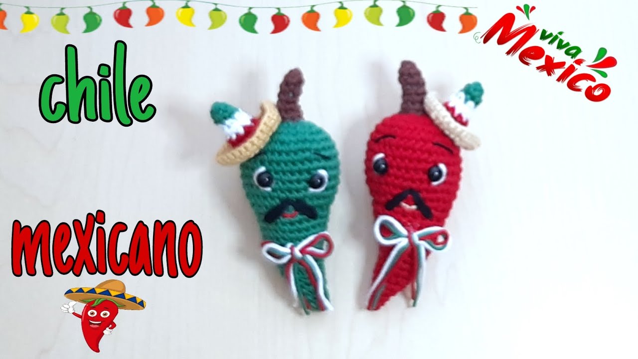 🌶 🇲🇽 CHILE MEXICANO AMIGURUMI / TUTORIAL PASO A PASO 🇲🇽 🌶 - YouTube