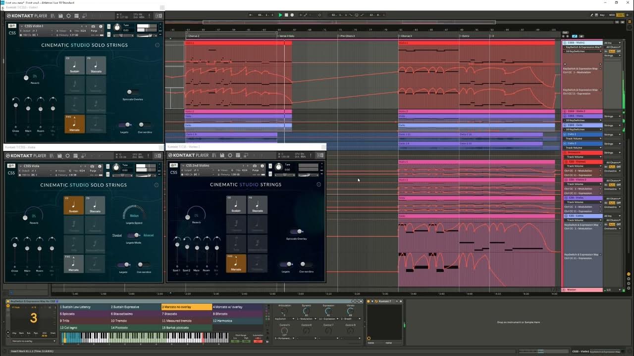 Cinematic Studio Strings + CS Solo Strings + CSS Control Script + KeySwitch & Expression Map ...