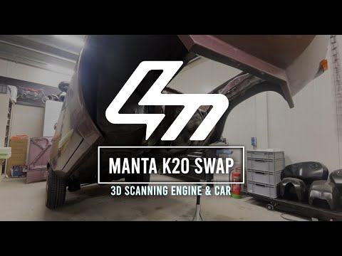 Opel Manta K20 swap - PART 7 - 3D Scanning Engine + Car - YouTube