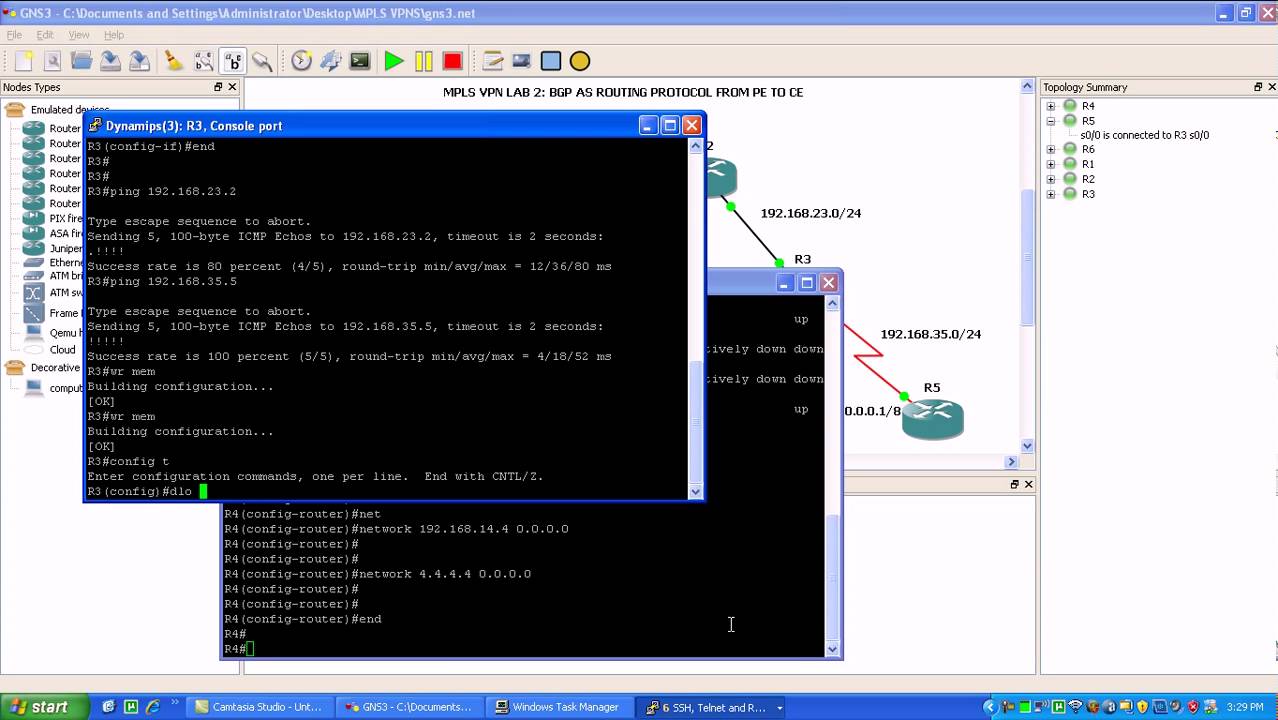 MPLS VPN Lab 2 BGP from PE to CE - YouTube