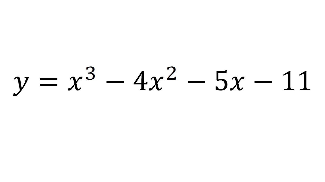  y X 3 4x 2 5x 11 YouTube