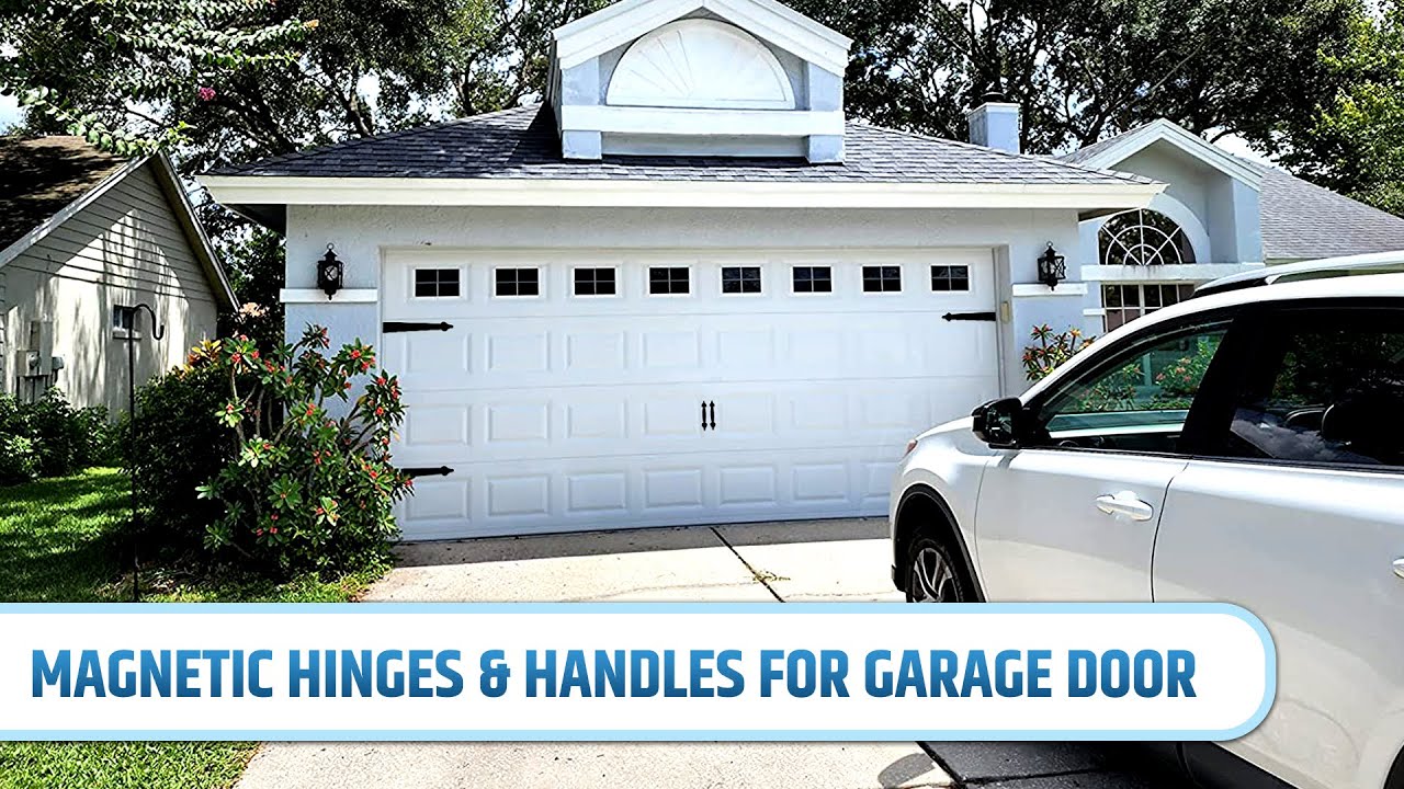 Set of 2 Magnetic Handles and 4 Magnetic Hinges - Faux Garage Door ...