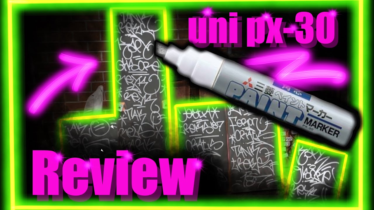 MARKER REVIEW — Uni Px 30 (Uni Broad) + Refills + HITOFFS - YouTube