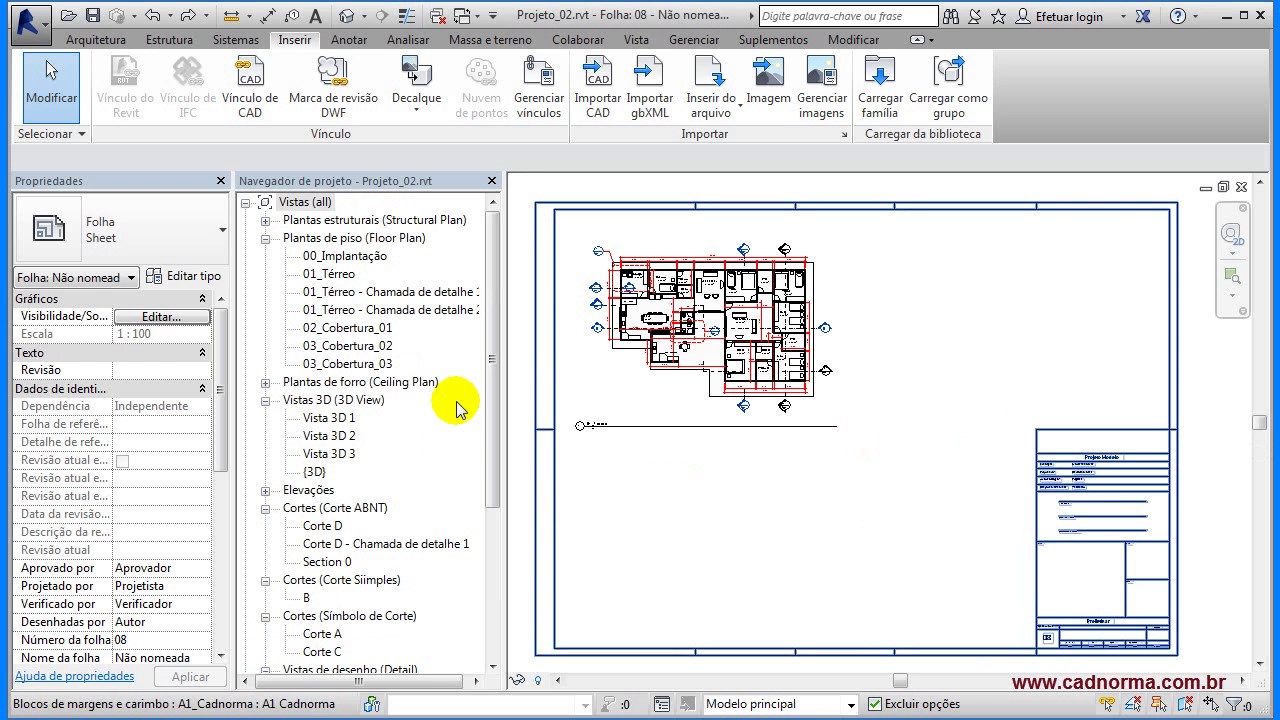 Revit III - I-01 - Folhas, Margens e Carimbos - YouTube