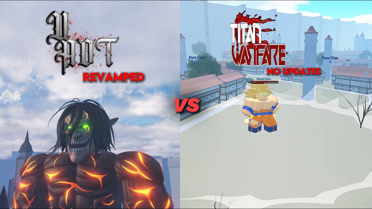 REVAMPED ATTACK TITAN UAOT VS ATTACK TITAN FROM TITAN WARFARE [ROBLOX ...