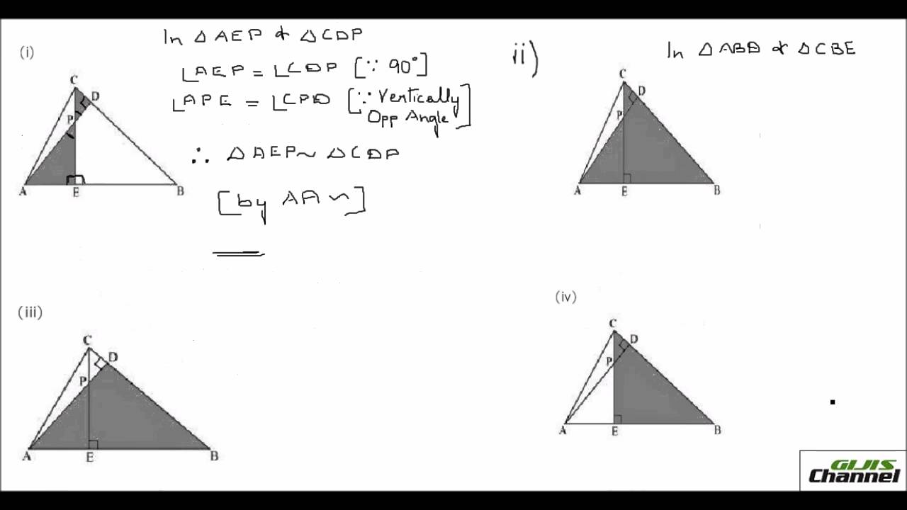 AA postulate to Show Similarity of Triangles - YouTube