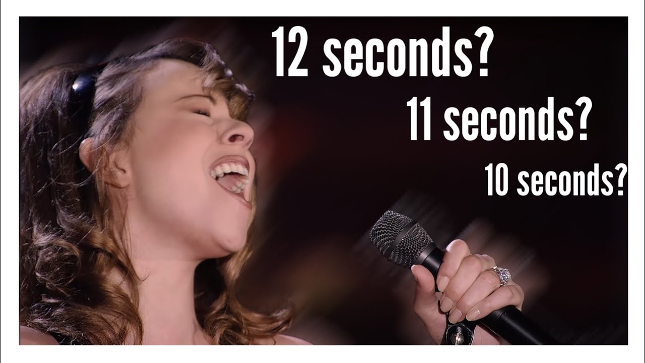 What really is Mariah Carey's longest live note? Without you sustained ...