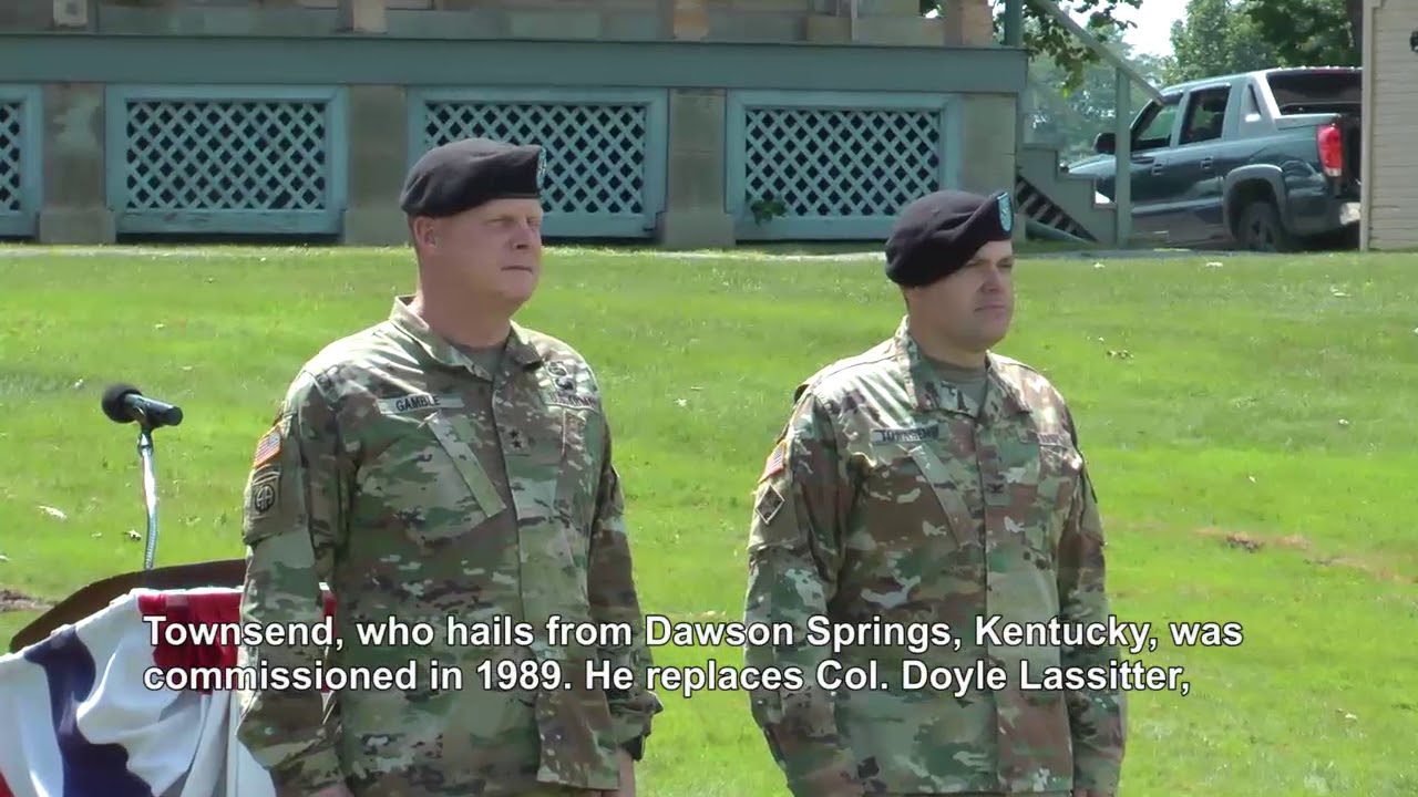 Col. Stacy Townsend assumes command of DMC - YouTube