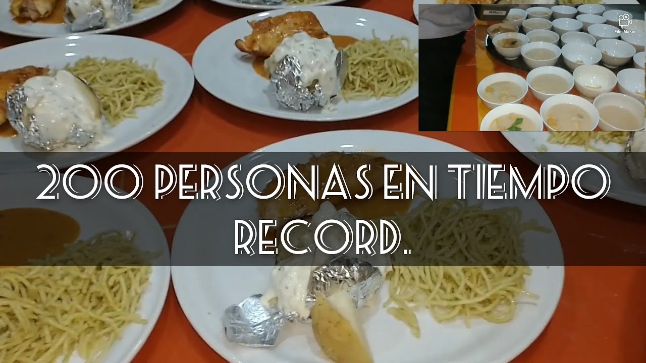 SERVIMOS BANQUETE PARA 200 PERSONAS. ¿Fue difícil?😎 - YouTube