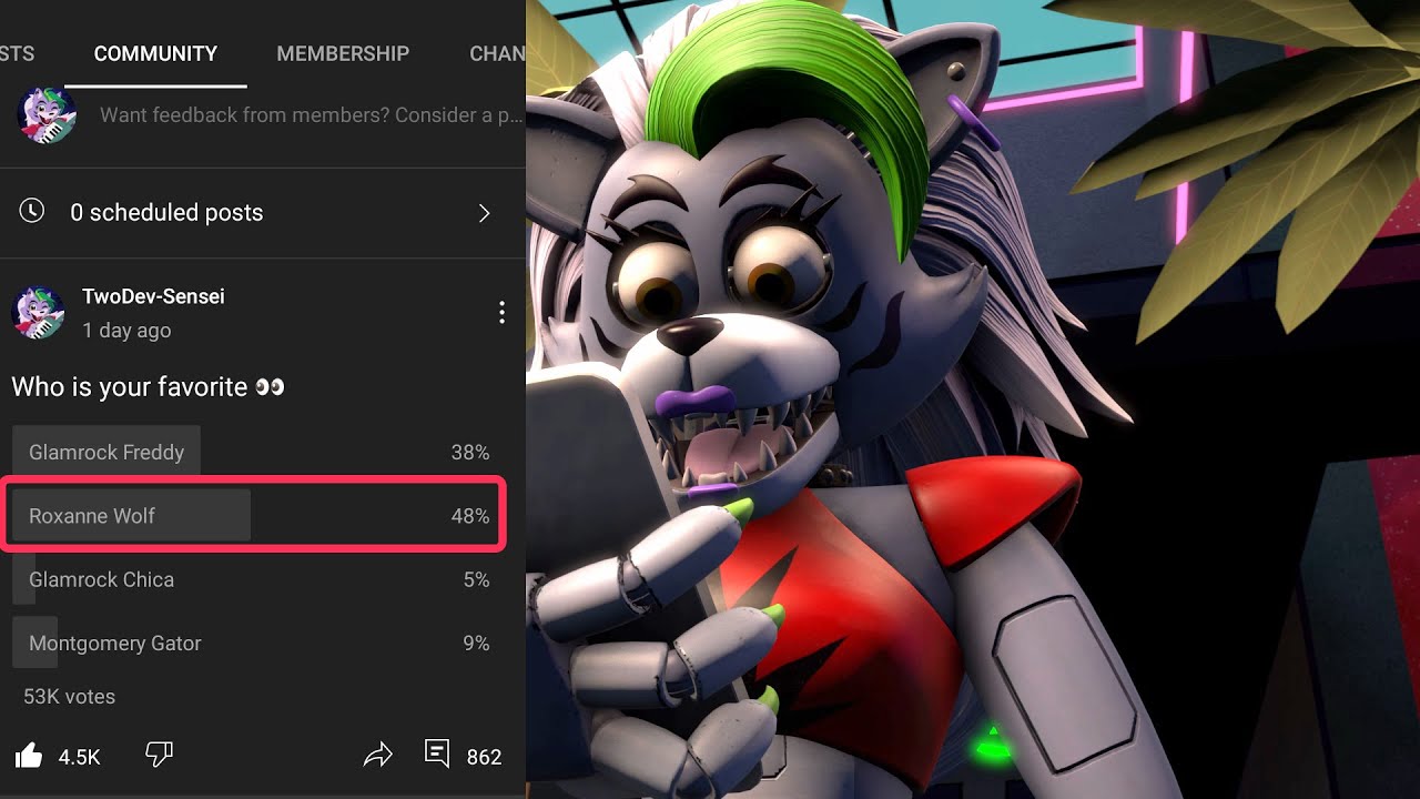Fnafsbsfm Roxy Reacts To Your Poll Youtube
