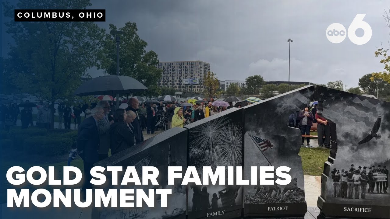 National Veterans Memorial unveils Gold Star Families Monument - YouTube