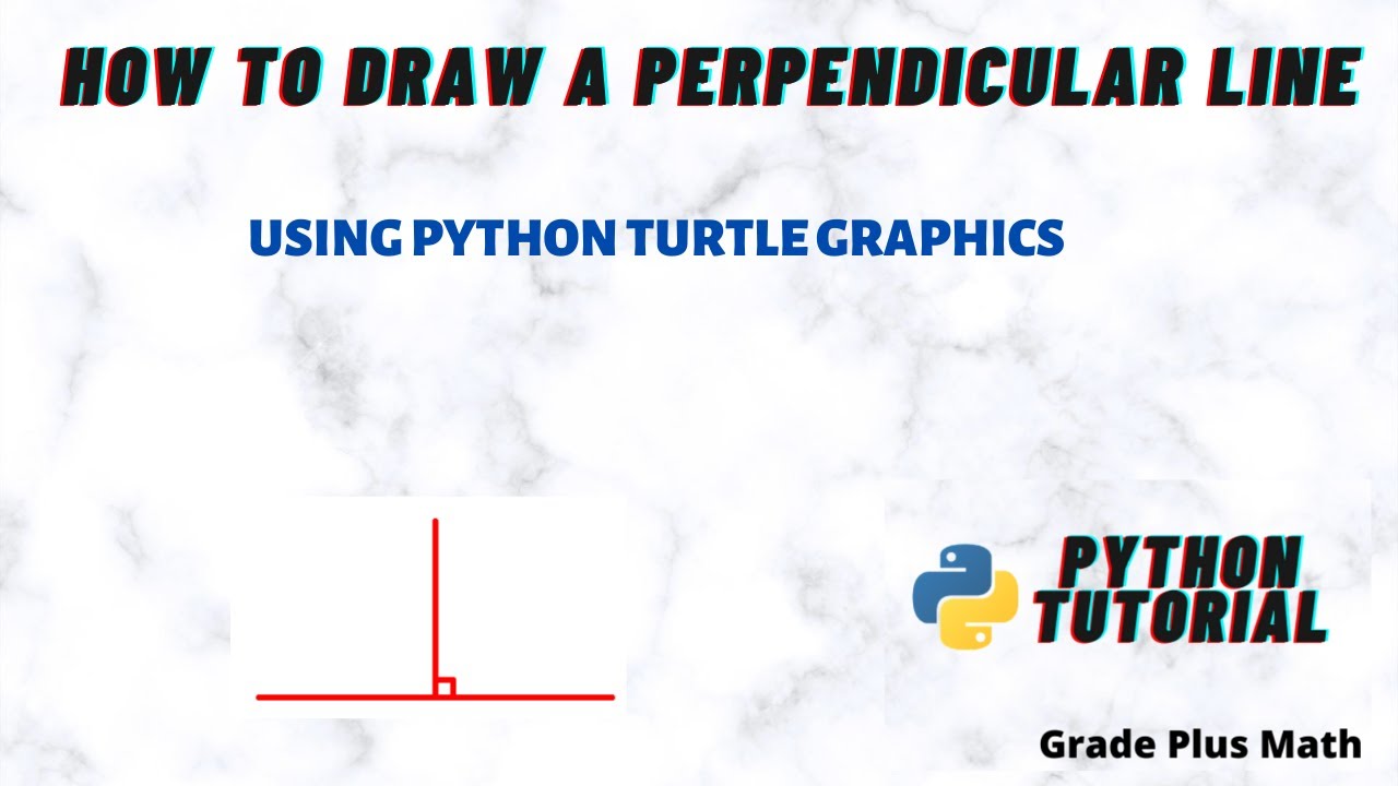 How To Draw A Perpendicular Line Using Turtle Graphics In Python Youtube