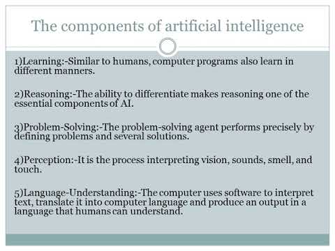 AI. Components of artificial intelligence? - YouTube