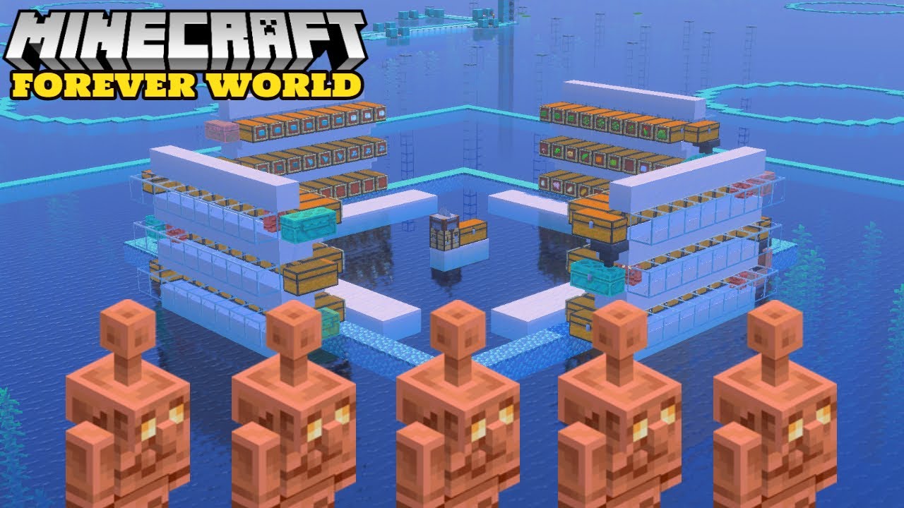 Copper Golem Storage System In My Forever World - Minecraft Survival ...