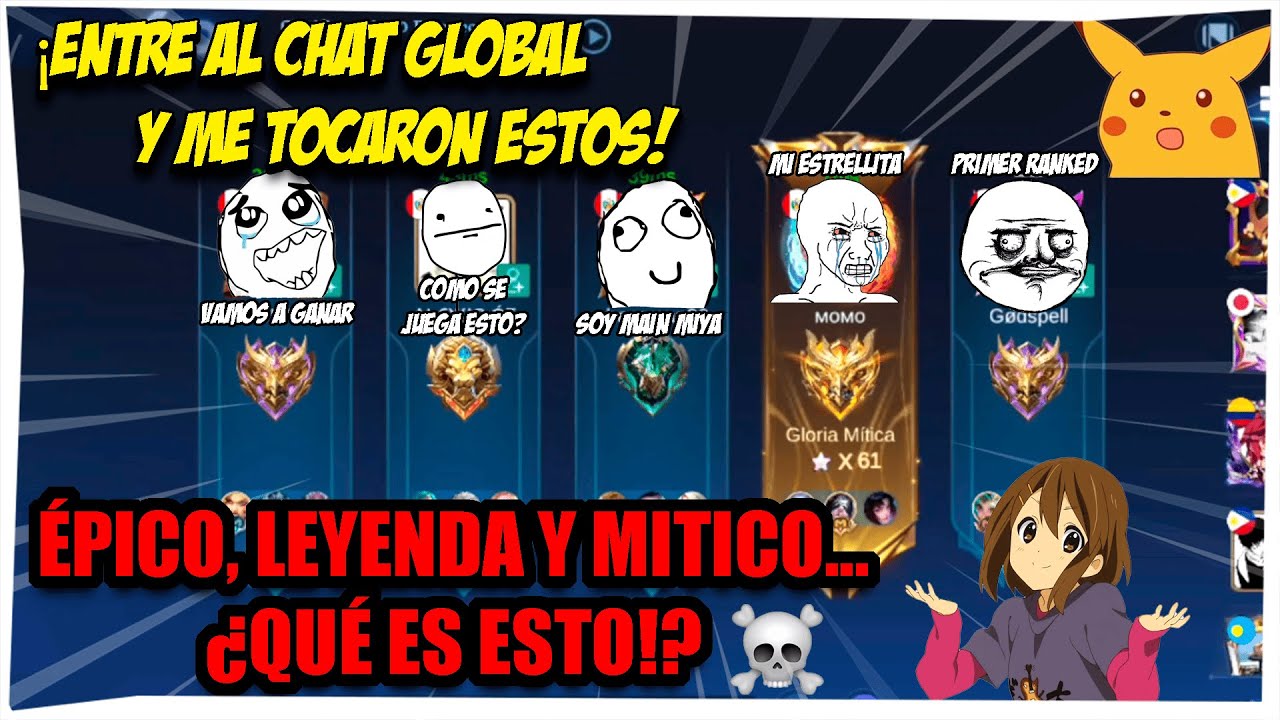 ¡Probamos las SALAS del CHAT GLOBAL en MLBB y PASO ESTO...! 😱 🥲|Mobile ...