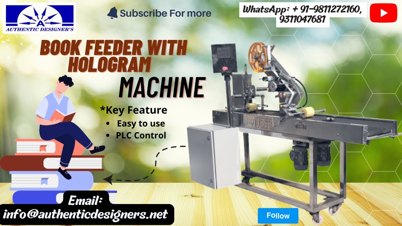 Book Feeder With Hologram Applicator || Book Feeder Machine ...