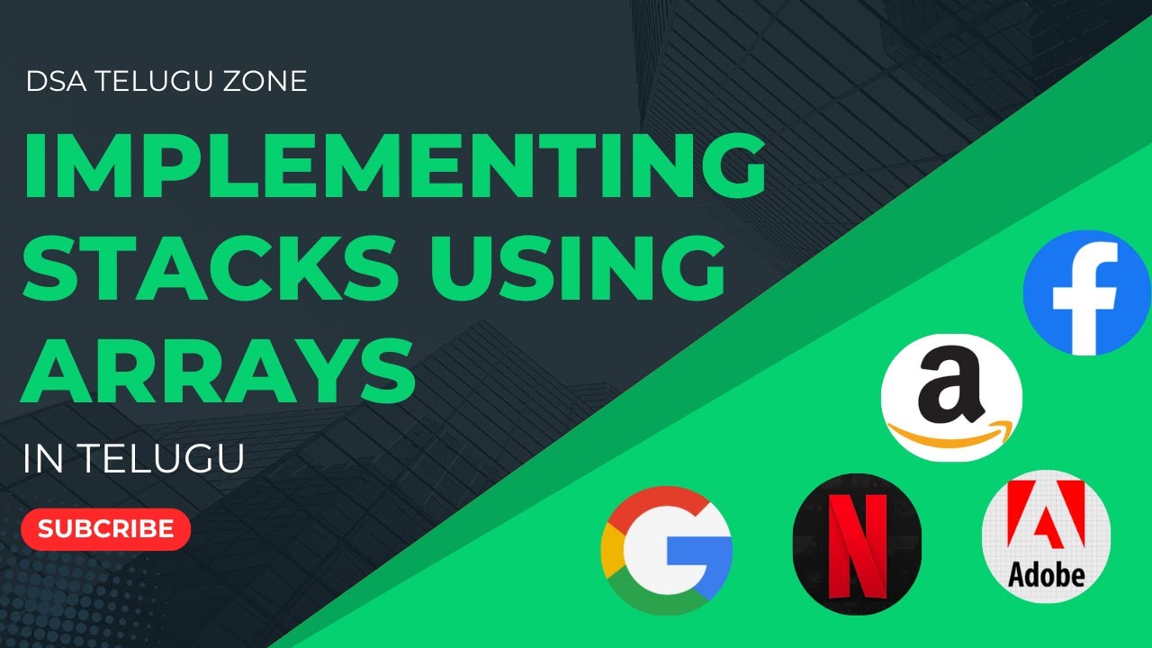 Implementing Stacks Using Arrays || Telugu || Placement Series ...