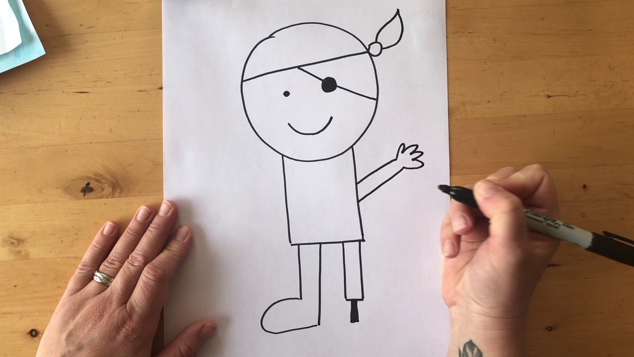 Pirate Directed Drawing - YouTube