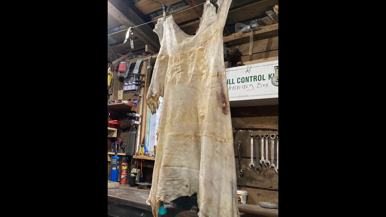 How to make good rawhide from your deer skin - YouTube