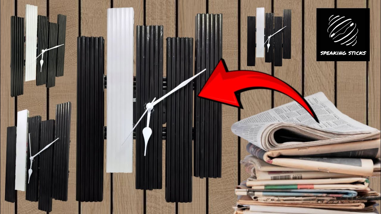 Handmade magazine pipe wall clock, durable and attractive, completely ...