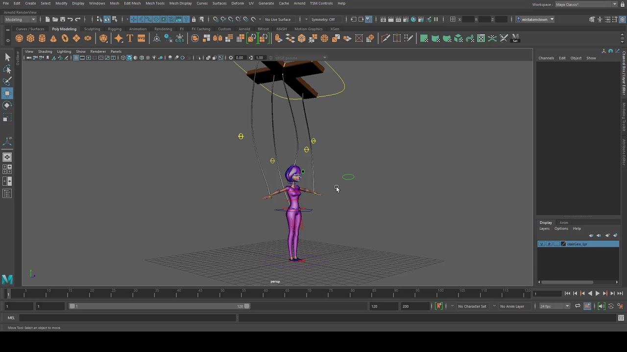Cross Puppet Mechanics ( Modified a Claire rig with a Puppet Cross ...