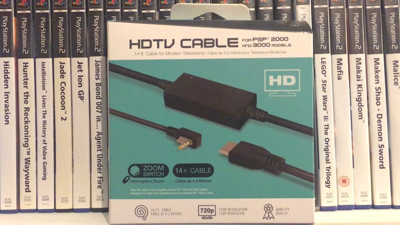 Hyperkin PSP HDMI Cable LIVE Unboxing and Review - YouTube