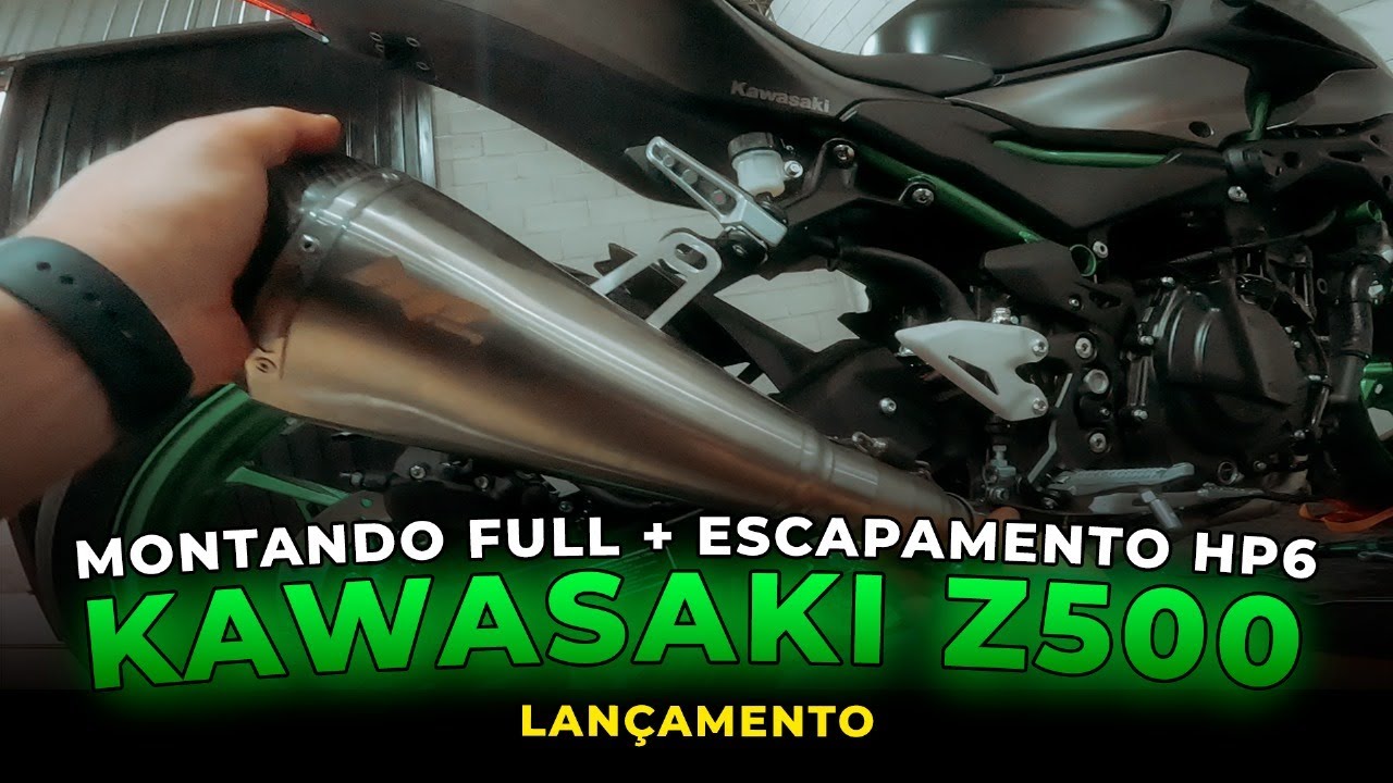 MONTAMOS O FULL + ESCAPAMENTO HP6 PARA A KAWASAKI Z500 - HP Racing ...