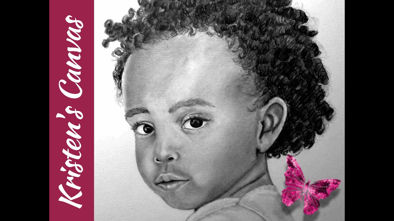 ART TIME LAPSE: How to Draw an African Child Portrait in Graphite ...