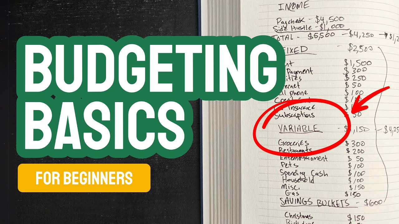Budgeting for Beginners: Make Your First Budget From Scratch - YouTube