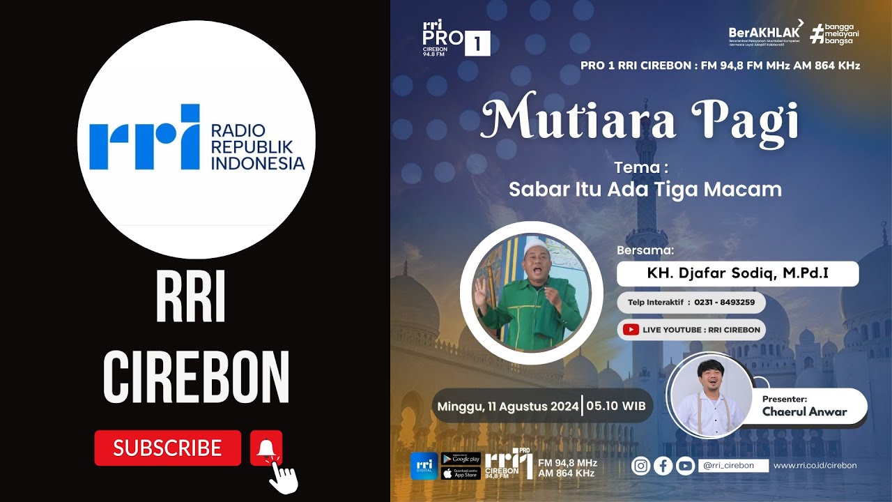 🔴 [ LIVE ] Sabar itu Ada Tiga Macam || Mutiara Pagi - YouTube