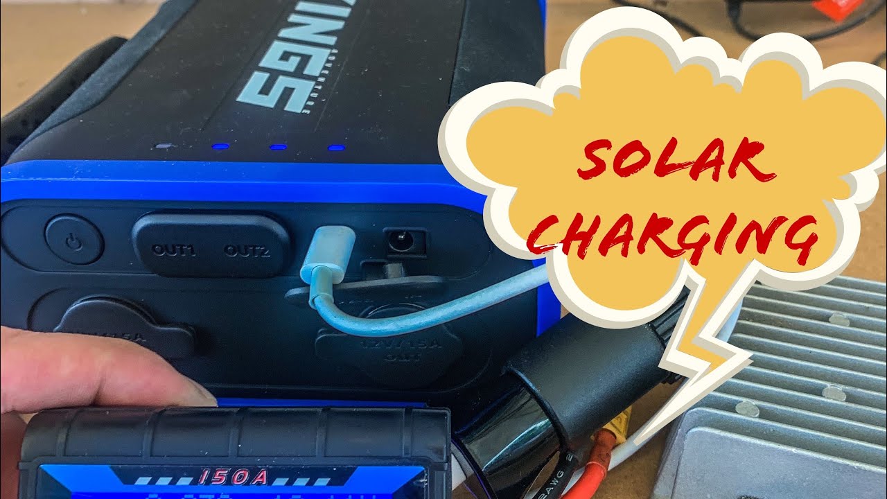 Charging kings 24ah portable power pack using solar #12volt #battery # ...