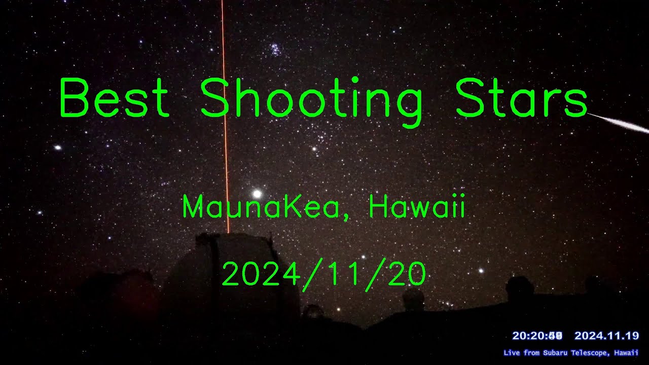 2024/11/20 Best Shooting Stars over Mauna Kea, Hawaii - YouTube