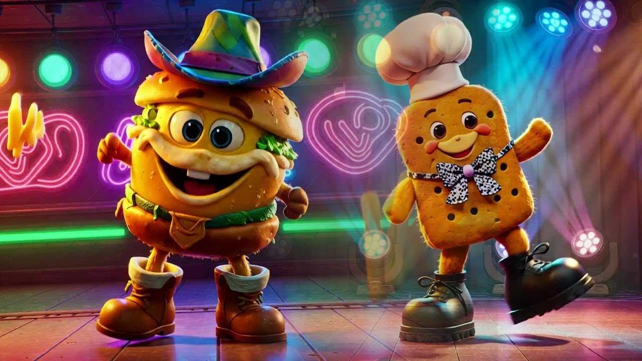 🍔🥯 Burger Biscuit Song Funny Dancing Burger & Biscuit Kids & Family Fun ...