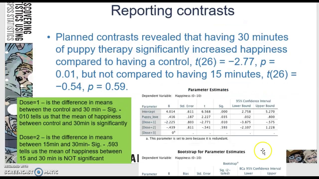 Reporting the results ANCOVA - YouTube