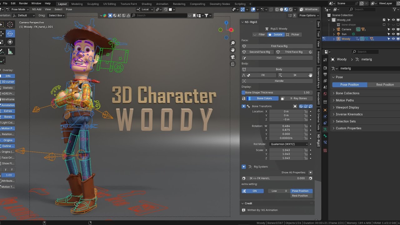 3D Character - Woody from Toy Story []Blender 4.2[] - YouTube
