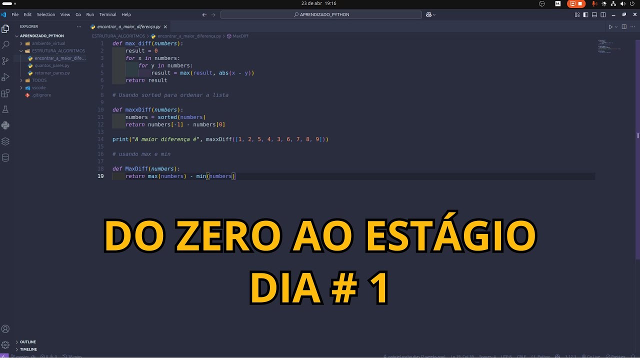 LIVE - DO ZERO AO ESTÁGIO PROGRMAÇÃO - DIA 1 - YouTube